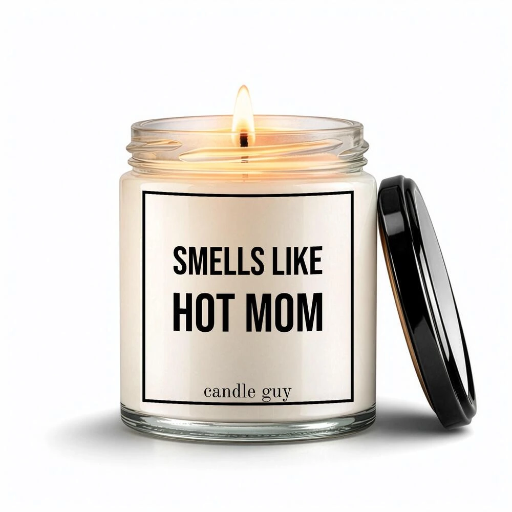 Candle with Saying: 🕯 Smells like hot mom